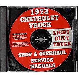 1973 CHEVY PICKUP, VAN & TRUCK REPAIR SHOP & SERVICE MANUAL CD INCLUDES: Blazer, Suburban, Stake Body , ½ ton, ¾ ton & 1 ton, Forward ControL, Motorhome Chassis, K5, K10, K20, K30, C10, C20, C30, G10, G20, G30, P10, P20 and P30. 73