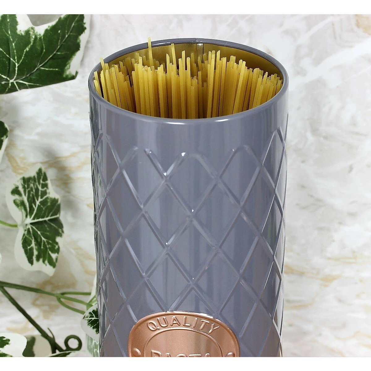 32cm Grey & Kitchen Pasta Storage Canister Spaghetti Jar (Color : Onecolor)