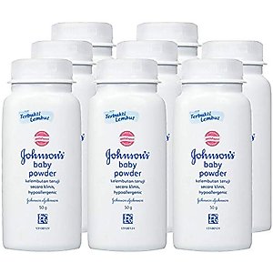 Johnson's Baby Powder, 50 Gram / 1.7 Ounce (Pack of 8) International Version