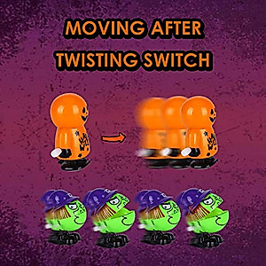 AnNido Halloween Wind Up Toys, 18PCS Assorted Wind-Up Toys for Kids Party Favors, Happy Halloween Goody Bag Fillers, Preschool Clockwork Toys Supplies for Kids, Boys & Girls