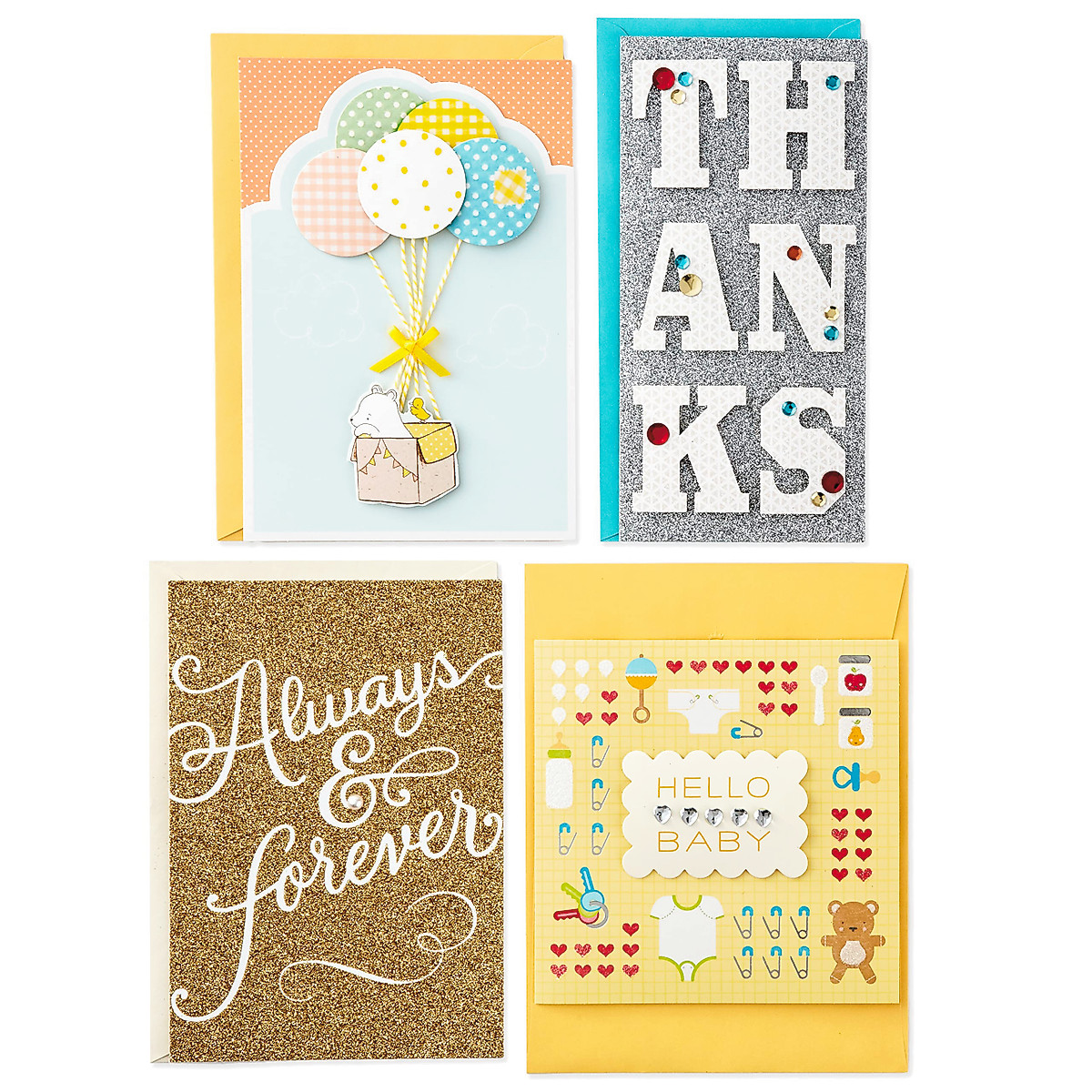 Hallmark All Occasion Handmade Boxed Set of Assorted Greeting Cards with Card Organizer (Pack of 24)—Birthday, Baby, Wedding, Sympathy, Thinking of You, Thank You, Blank