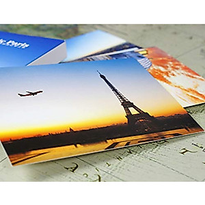 Travel postcards,Set of 30 Post cards variety pack depicting from Around the World Famous Travel Sites,Assorted Postcards Bulk, 4 x 6 -Paris