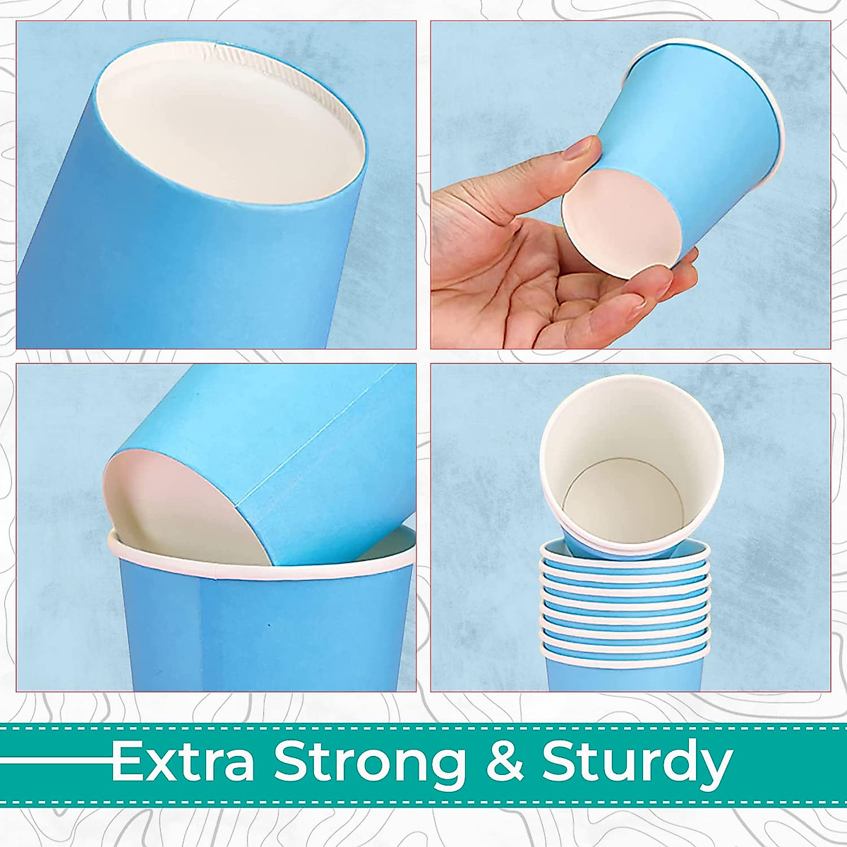 Trimming Shop Disposable Paper Cups Shiny Foil Metallic Silver Paper Cups 12oz (355ml) Party Cups Disposable Party Tableware for Indoor, Outdoor Dining, Birthday, Wedding, BBQ, Garden Party, 8pcs