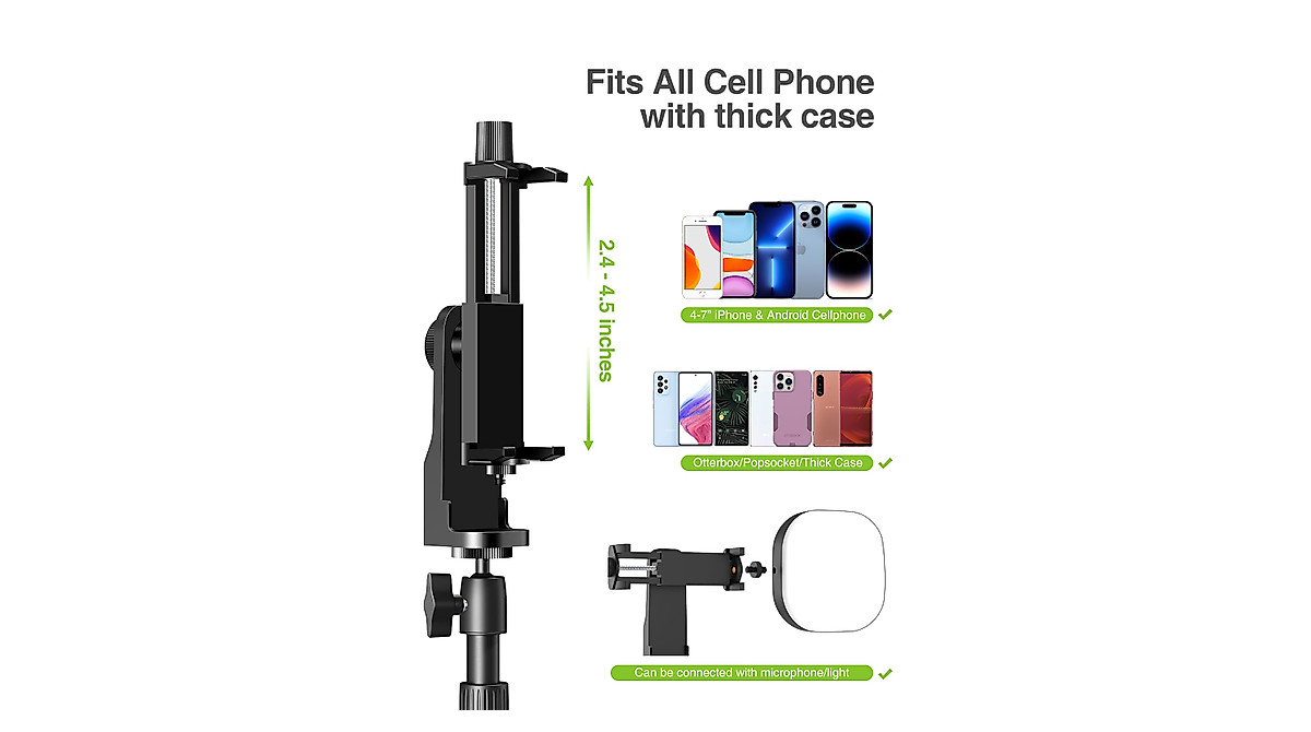 Elitehood Newest Ultra-Stable Overhead Tripod for iPhone – Heavy Duty ...