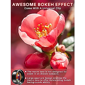 APEXEL Professional Macro Photography Lens for Smartphone, Macro Lenses for iPhone, Samsung, Galaxy, Oneplus, Android Phone(Fits for Almost All Phone), Cell Phone Macro Lens Attachment for iPhone 13