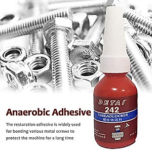 1pc 10g 242 Thread Seal Lock Glue Screw Blue Anaerobic Adhesive, Strength Anaerobic Oil Tolerant Threadlocker, for Bonding Various Metal Screws