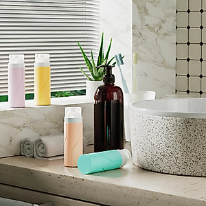 HOLIKA Travel Bottles for Toiletries, Tsa Approved 3oz Portable Travel Bottles. BPA Free Leak Proof Squeeze Travel-Size Containers Refillable Liquid for Shampoo Conditioner (Multicolored C)