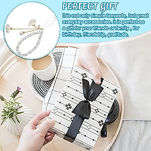 PORTOWN Phone Charm String Phone Chain Strap Cute Keychains Beaded Phone Strap Cell Phone Charms Beaded Lanyard Kawaii Creative Crystal Flower Pendant（White） GBYBY5768