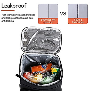 Cooler Backpack 20L Insulated Backpack Coolers Lightweight Leak-Proof (black)