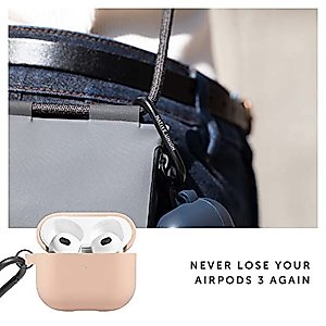 Native Union Roam Case for AirPods (3rd Gen) – Smooth Minimalist Case with Clip - Compatible with AirPods (Peach)
