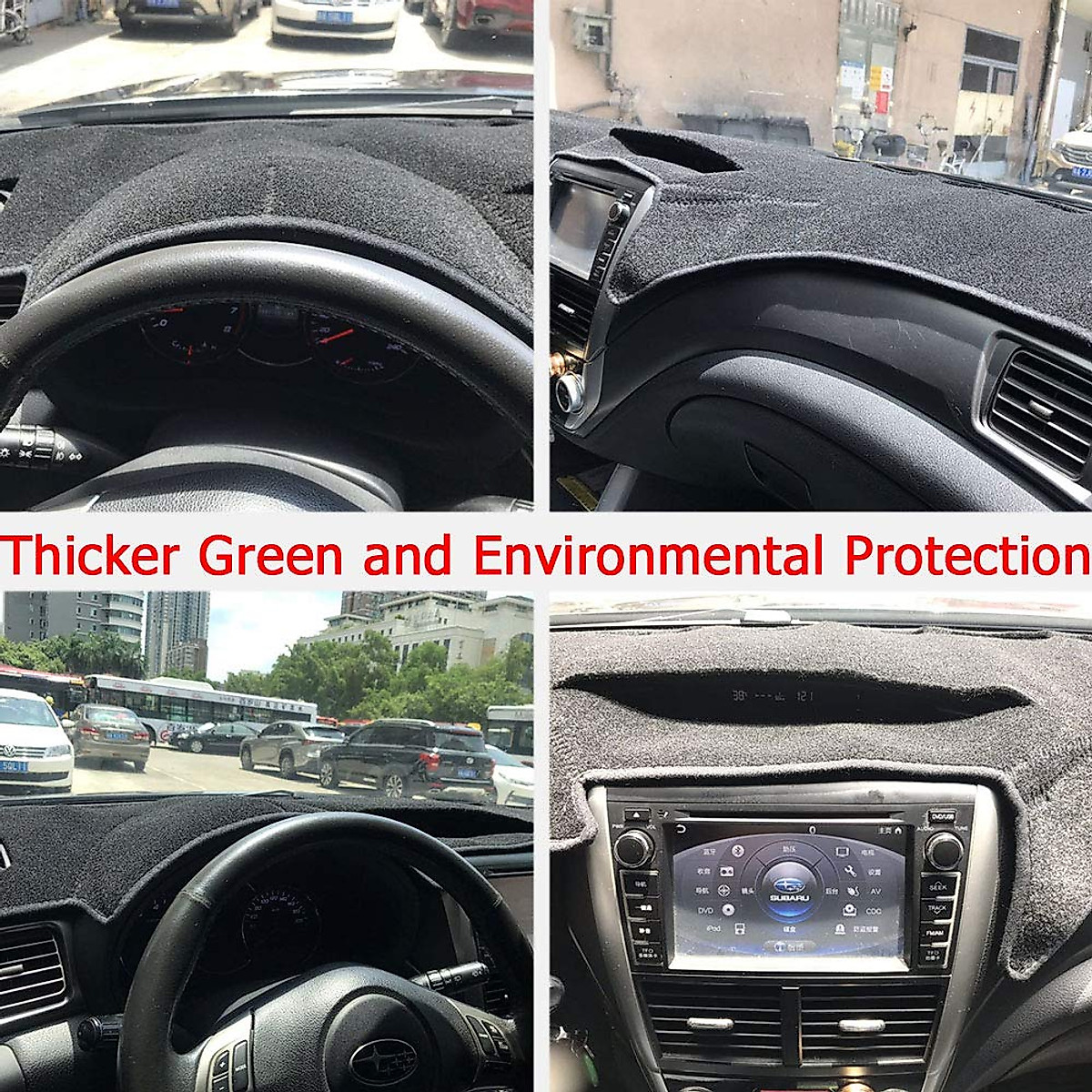 Car Dashboard Cover for Ford Fusion Mondeo 2013-2018 Dash Mats Shade Protective Pad(Premium Carpet, Black)