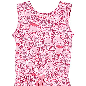 Amazon Essentials Disney Star Wars | Frozen | Princess Girls' Knit Sleeveless Rompers (Previously Spotted Zebra), Pack of 2, Pink, Marvel, Small