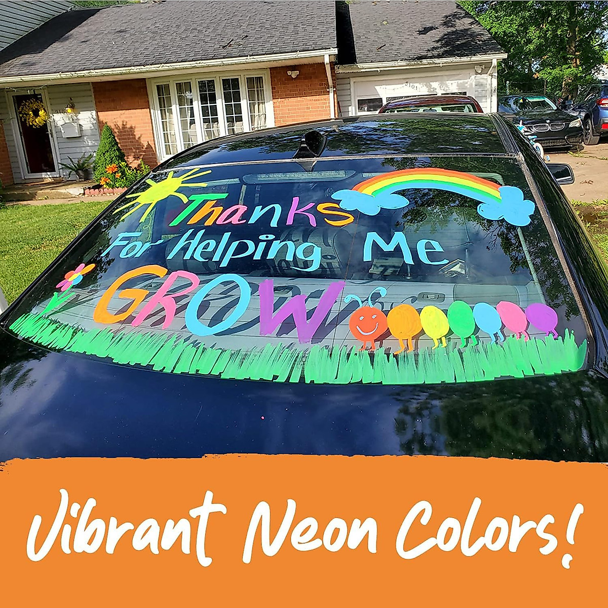 8 Washable Window Markers for Cars - 15mm Jumbo, 3 in 1 Nib, 28g Ink - Liquid Chalk Markers for Chalkboard, Blackboard, Glass, Bistro, Auto, Menu Board - Loved by Teachers, Kids, Artists, Businesses