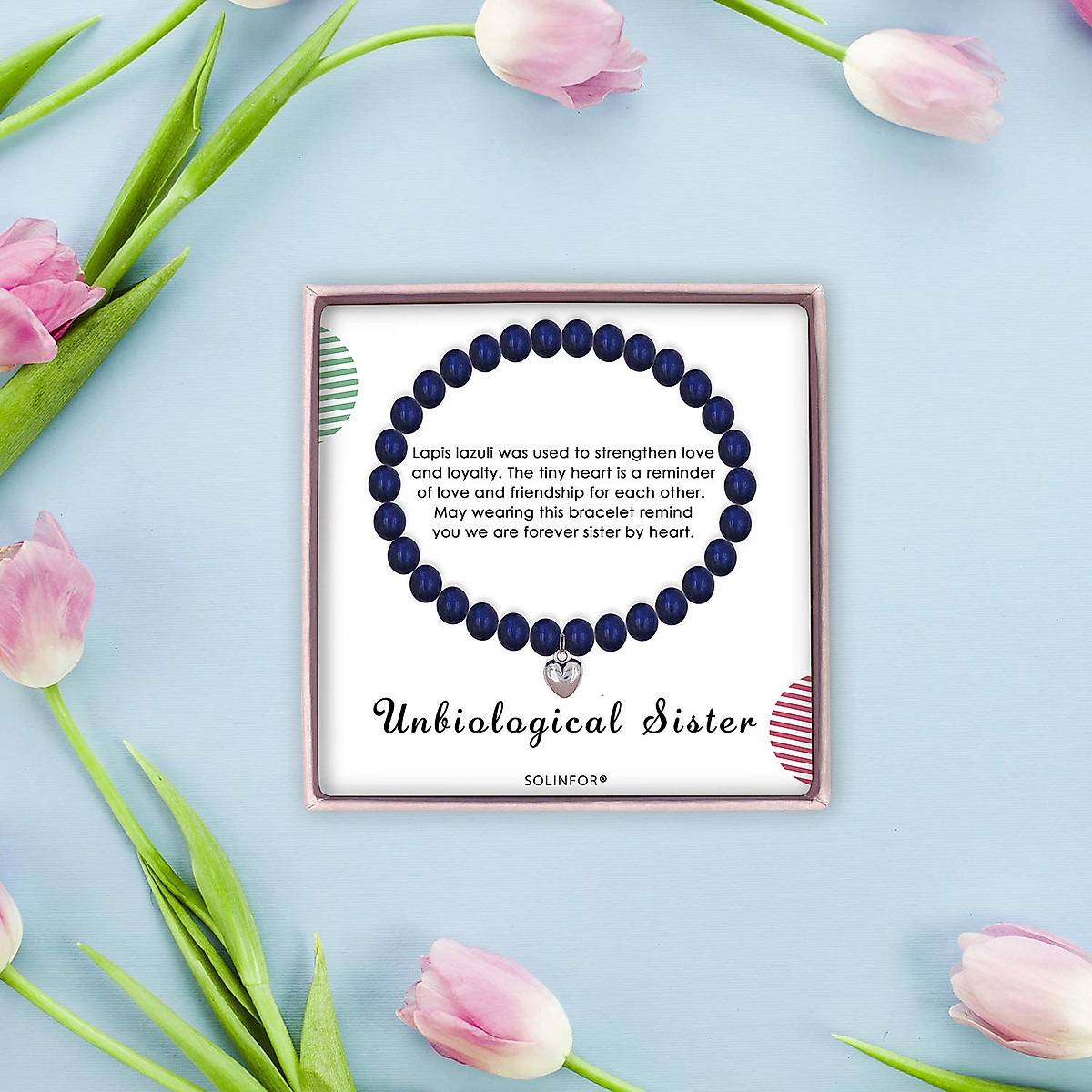 SOLINFOR Best Friends Bracelet - My Unbiological Sister Bracelet BFF Friendship Jewelry Gift Idea for Women