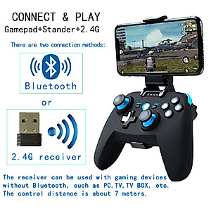 Wireless Programmable Game Controller Professional Gamepad for Phone/Tablet/PC/PS/VR/TV/Switch/Drone etc., Gamepad Joystick Compatible with Android/Windows/PS/Switch (Professional Gamepad)