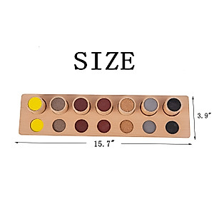 Montessori Sensory Toys for Babies 6-12 Months Wooden Touch & Match Board, Sensory Games for Kids 2 3 4 Years - Learning Different Materials Touch Feel,Montessori Kids Sensory Homeschool Supplies
