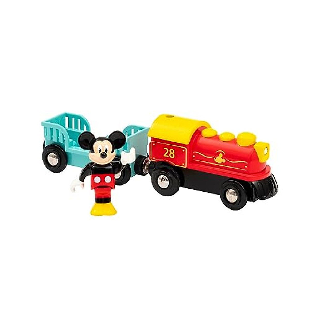 Brio 32265 Disney Mickey and Friends: Mickey Mouse Battery Train | Wooden Toy Train Set for Kids Age 3 and Up - Amazon Exclusive (63226500)