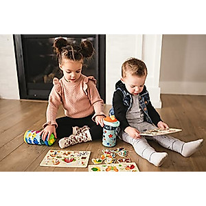 The First Years Baby Shark Chill & Sip Kids Insulated Water Bottle — Baby Shark Water Bottles with Straw and Insulated Cool Wrap — 12 Oz — 24 Months and Up