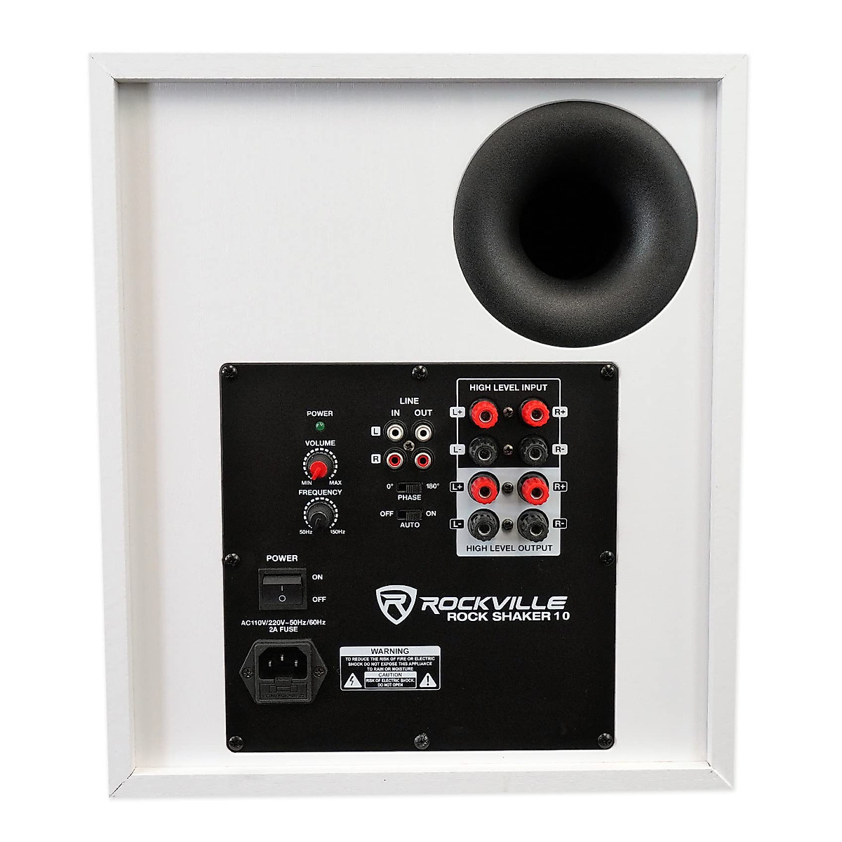 Rockville Rock Shaker 10" Inch White 400w Powered Home Theater Subwoofer Sub