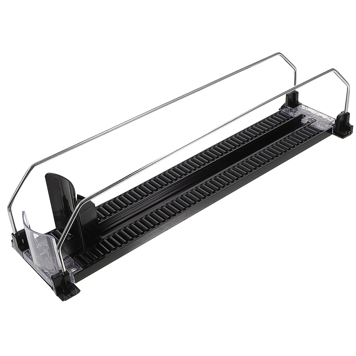 Hemobllo Drinks Organizer for Fridge- Refrigerator Bottle Can Organizer Adjustable Beverage Organizer Glide Pusher Drink Sliding Organizer for Vending Machine Refrigerator