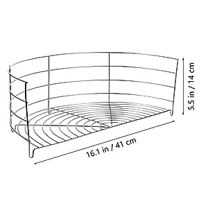 BESTonZON Filter Oil Net Oil Strainer Rack Semi Circular Oil Wire Cooling Rack Pasta Drying Rack Cooling Racks for Cooking and Baking Drain Rack Stainless Oil Drain Stand Holder Oil Drain Frying Rack