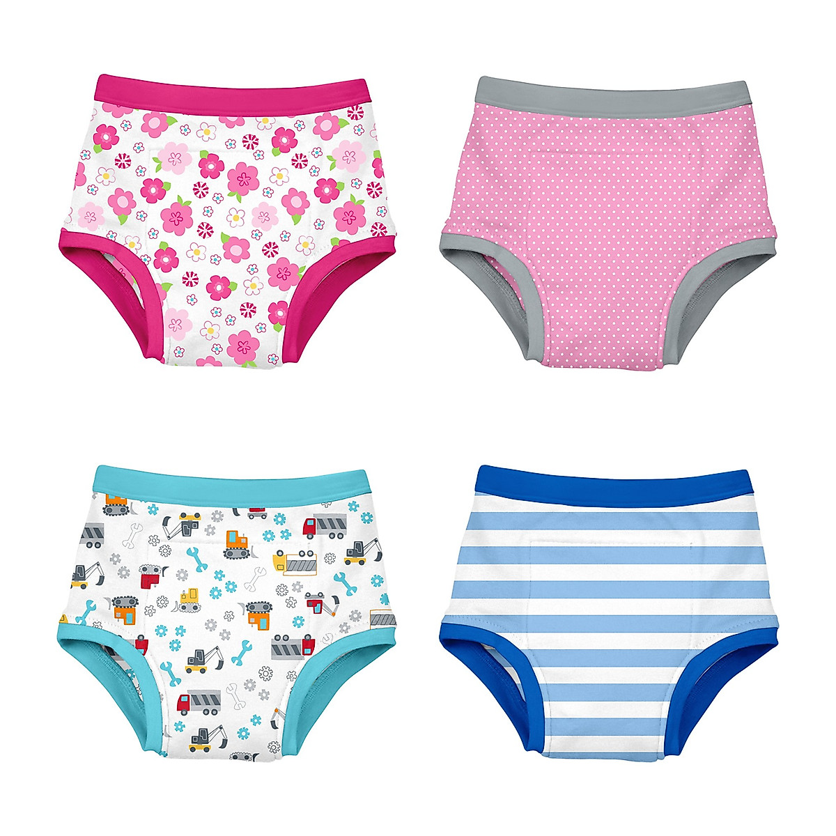 Reusable Absorbent Training Underwear-Hot Pink Floral-4T