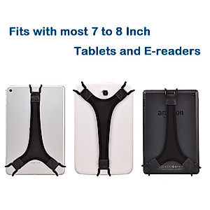 TFY Security Hand Strap Holder Finger Grip for Tablet - Compatible with Fire 7 Inch/Fire HD 8 / iPad Mini/Galaxy Tab S 8.4 / Galaxy Tab 2/3 / 4 / Galaxy Tab 7.7 (Black)