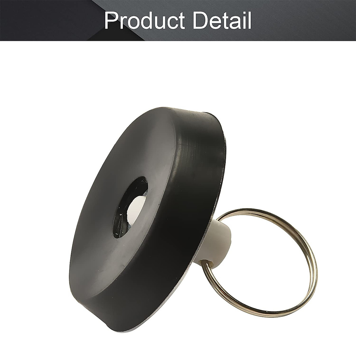 MroMax 1Pcs Stainless Steel Sink Plug Drain Stopper Fit 33mm with Ring for Bathtub Kitchen Bathroom Silver Tone