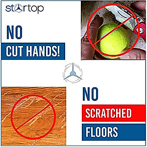 STARTOP Deluxe Pre Cut Walker Tennis Ball Glides - Walkers Legs Universal Precut Glide Balls, Accessories Gifts for Elderly Seniors or Medical Rehab (Yellow)