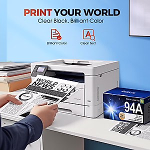 94A Toner Cartridge CF294A (with Chip) Replacement for HP 94A Toner Cartridge Black Compatible with Pro MFP M118dw M148fdw M148dw M149fdw, Pro M118 M148 M149 Printer (Black, 2-Pack)