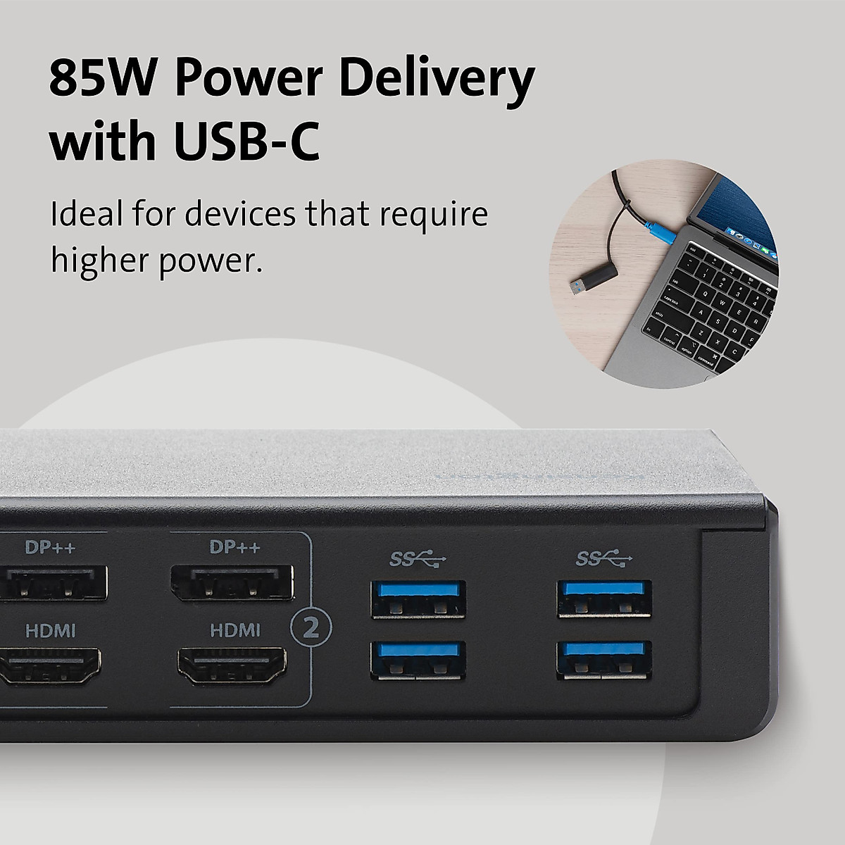 Kensington SD4750P USB-C and USB 3.0 Dual 4K Docking Station