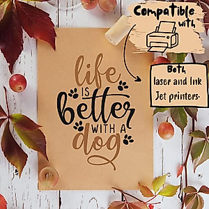 Mr. Pen- Kraft Paper Sheets, 50 Pack, 8.5 x 11", Kraft Paper, Brown Craft Paper, Craft Paper Sheets, Brown Printer Paper, Kraft Stationary Paper