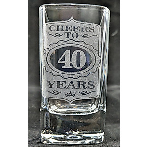 Single Personalized 21st Shot Glass Cheers to 21 Years Glass Custom Engraved Birthday College Party Gift Anniversary for 30th 40th 50th 60th 70th 80th Celebration Gift