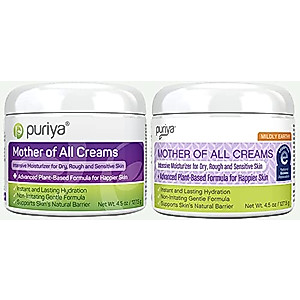 Puriya Eczema Cream, Plant Rich Formula Provides Instant and Lasting Relief for Severely Dry, Cracked, or Irritated Skin, for Redness and Rashes, Bundle of Light Peppermint and Mildly Earthy Scent