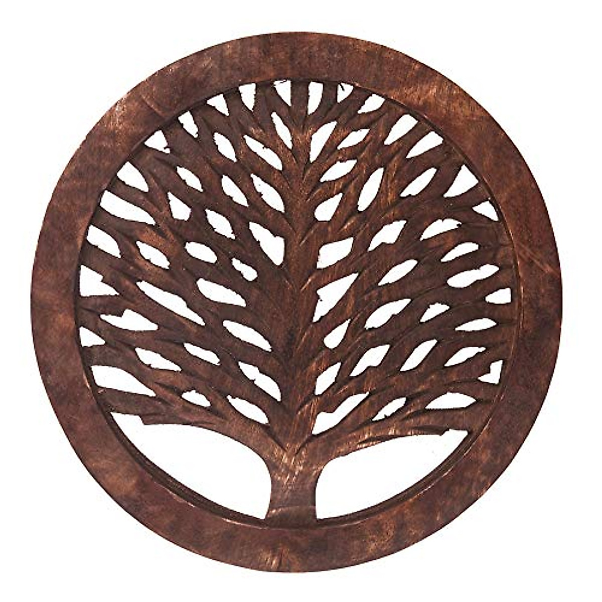 Set of 2 Wooden Trivets for Hot Dishes Pots and Pans Tea Pot Holders Nonslip Heat Resistant Kitchen Counter Accessories for Table Countertops (TRWAL) 8" Diameter Tree of Life Design