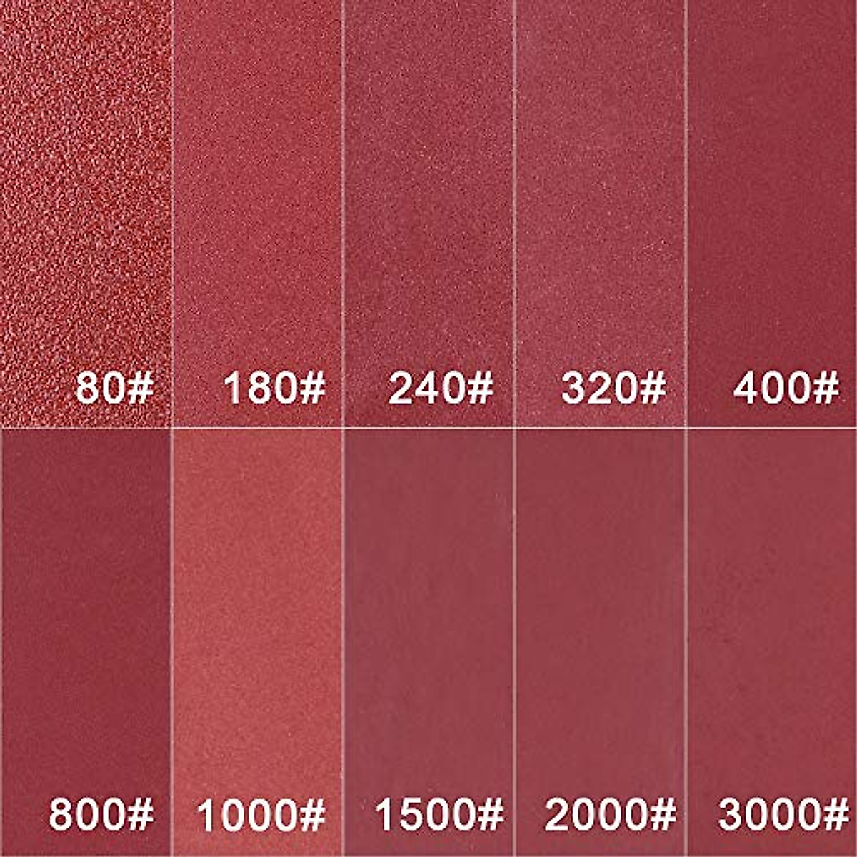 AUSTOR 100 Pieces Mouse Detail Sander Sandpaper Palm Sanding Sheets Hook and Loop Assorted 80/180/ 240/320/ 400/800/ 1000/1500/ 2000/3000 Grits