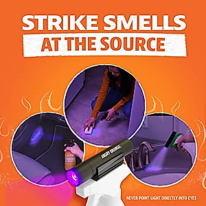 ANGRY ORANGE UV Flashlight - LED Black Light Detector for Dry Dog Urine - Flashlights Make Stains Glow in The Dark with Ultraviolet Blacklight