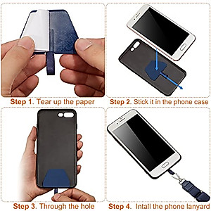 Weewooday 3 Pieces Universal Phone Lanyards, Adjustable Phone Neck Strap with 3 Pads Compatible with Phone Case Key (Black, Gray, Blue)