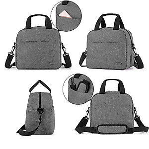 Teamoy Breastmilk Cooler Bag with Ice Pack, Travel Baby Bottle Carrier Tote Bag Fits Up to 6 Large 9 Ounce Bottles, Gray