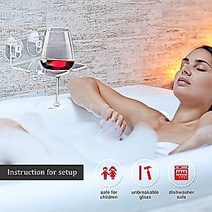 WANLIAN Wine glass holder, portable glass holder for acrylic bathroom and shower room, used for champagne, wine, martini, drink glass holder (3 pcs)