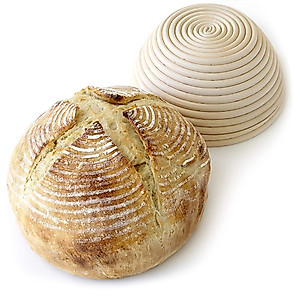 3pcs 5" Banneton Proofing Basket Round Bread Brotform with Liner Eco-Friendly Natural Rattan for Professional & Home Bakers