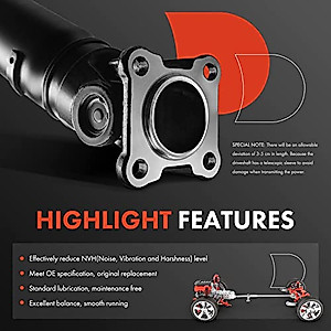 A-Premium Rear Driveshaft Assembly Compatible with BMW E90 325i 2006 328i 2007-2013 RWD Automatic Transmission only