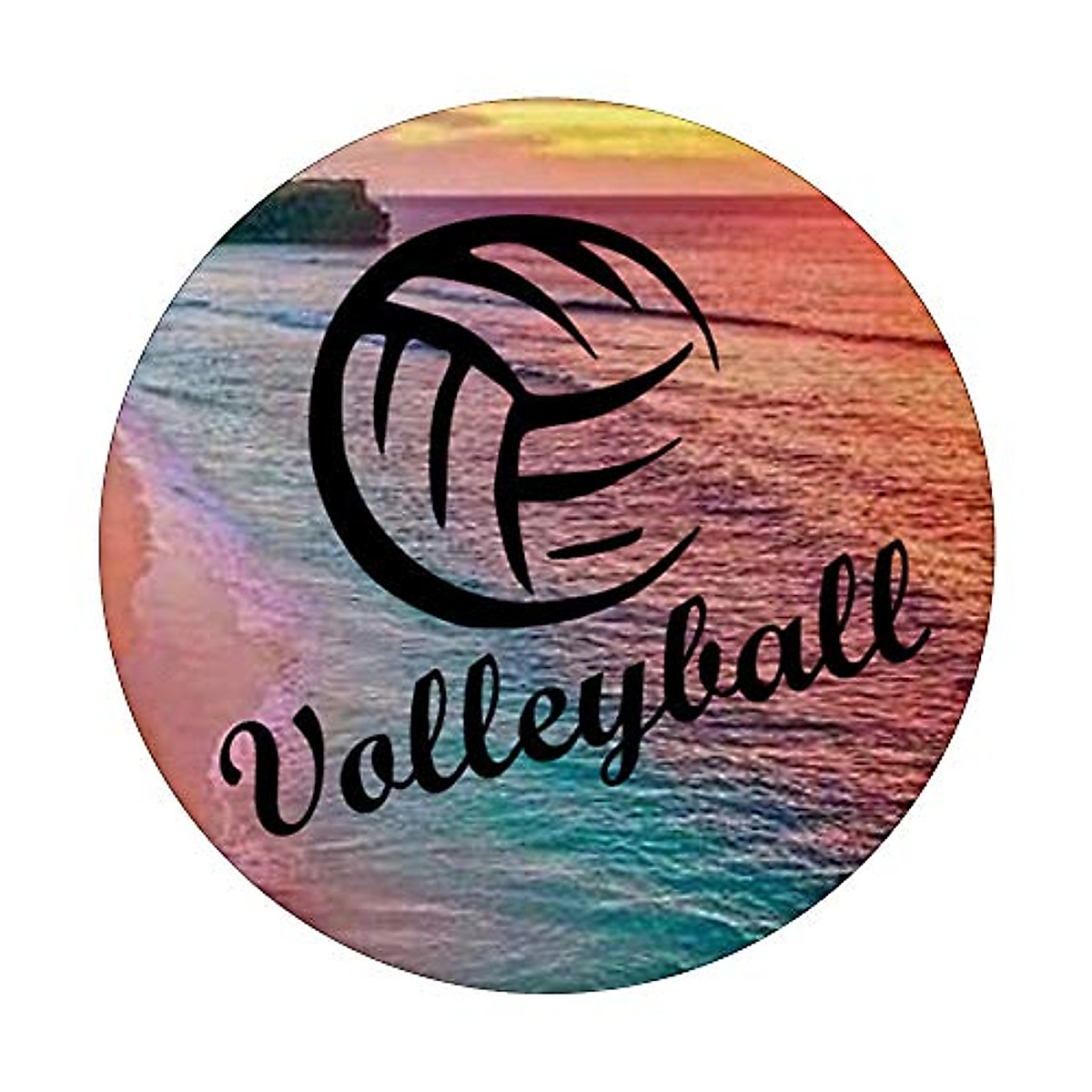 Volleyball Beach Pop Socket Grip Stand PopSockets PopGrip: Swappable Grip for Phones & Tablets
