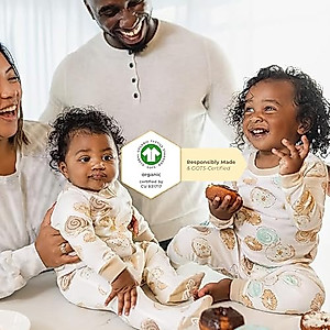 Burt's Bees Baby Toddler Baby Girls' Pajamas, Tee and Pant 2-Piece Pj Set, Bakery Doughnuts, 12 Months