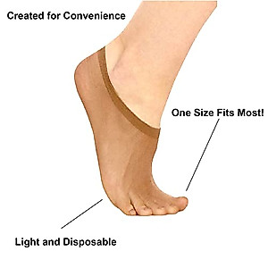 Disposable Foot Socks, Disposable Foot Sox, Tan - 1 Gross, 144 pieces