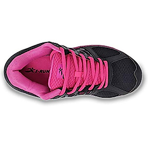I-RUNNER Woman Sophia Black/Pink Leather/Mesh 9 Medium (B) US