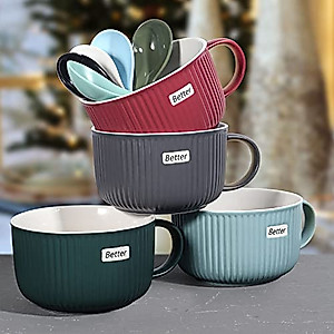 Artena Bright White 6.75 inch Asian Soup Spoons Set of 6, Ultra-fine Porcelain Tablespoon, Chinese/Japanese Kitchen Soup Spoons for Cereal, Small Spoons for Ramen Pho - Deep Oval Hook Design