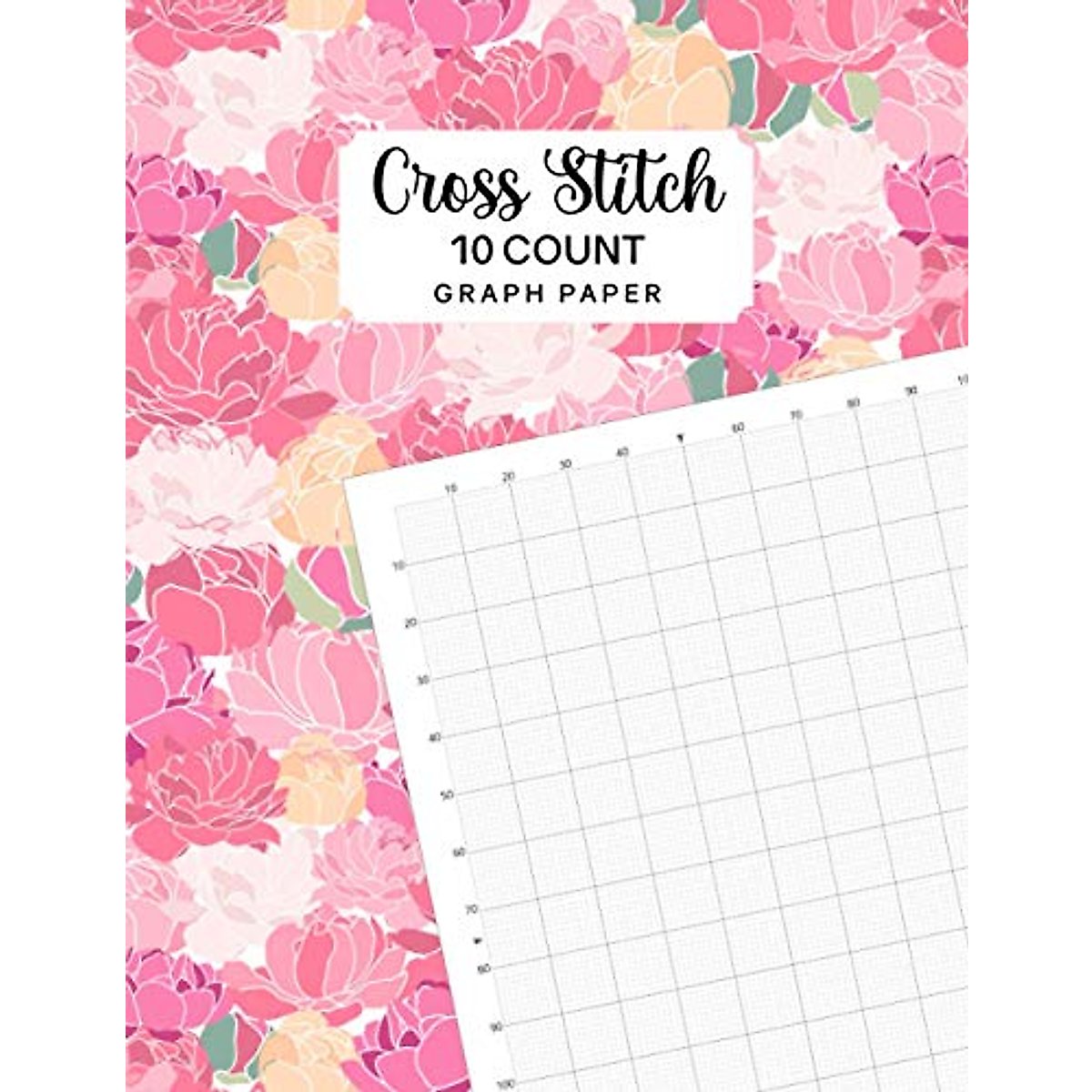 Cross Stitch Graph Paper 10 Count: 100 x 140 Squares with Lines Showing Every 10 Square for Creating Patterns Embroidery Needlework Design