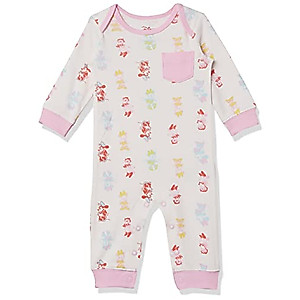 Amazon Essentials Disney | Marvel | Star Wars | Princess Baby Girls' Cotton Coveralls, Pack of 3, Minnie Rainbow Chaser, 24 Months
