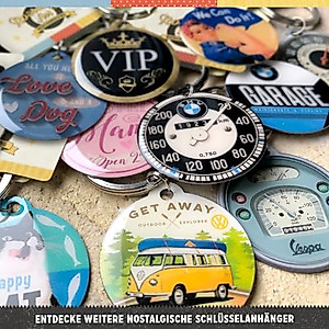 Nostalgic-Art 48030 Vespa - Tacho, Key Chain Round 4 cm,vintage design, Vintage Design, 4cm, Keyring